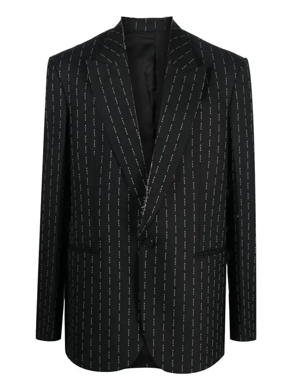 1017 Alyx 9sm Embroidered Wool-cashmere Blazer - Black