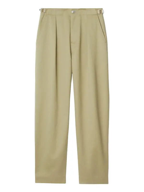 Burberry Straight-leg Cotton Trousers - Neutrals