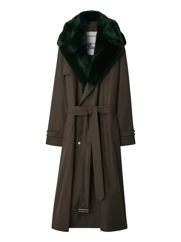 Burberry Kennington Belted Trench Coat - Green