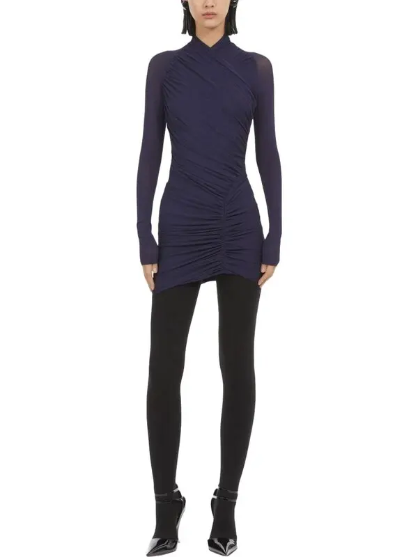 FERRAGAMO Ruched Minidress - Blue