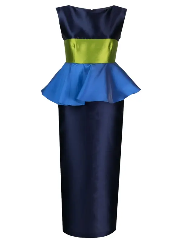 DESTREE Cy Color-block Midi Dress - Blue