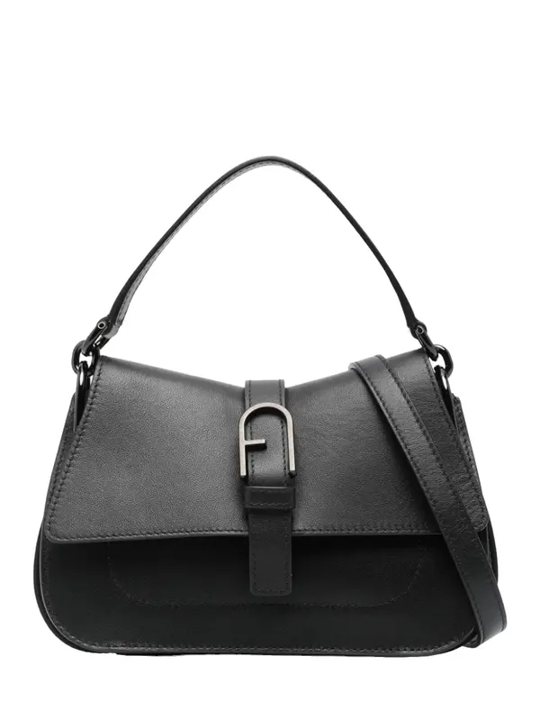 Furla Mini Flow Leather Shoulder Bag - Black