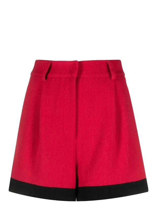 Moschino Contrasting Border Short Shorts - Red