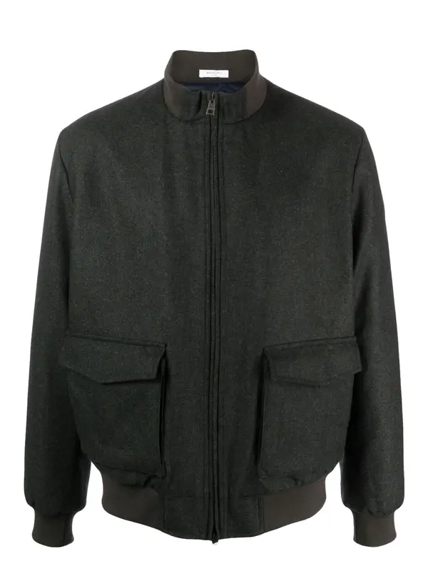 Boglioli Virgin Wool Bomber Jacket - Green