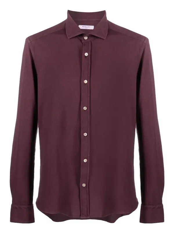 Boglioli Long-sleeve Cotton Shirt - Red