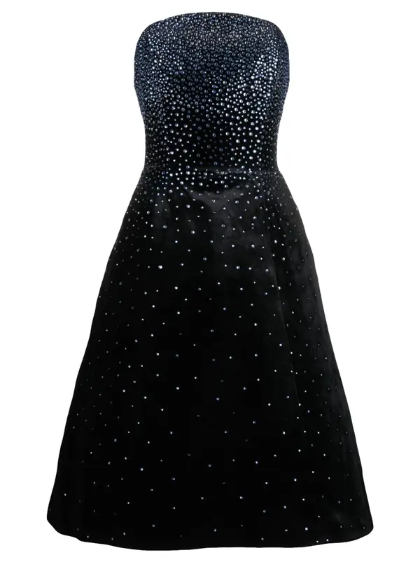 JEAN-LOUIS SABAJI Crystal-embellished Midi Dress - Black