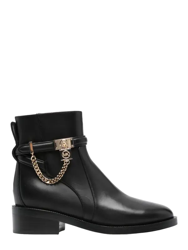 Michael Kors Hamilton 45mm Leather Boots - Black
