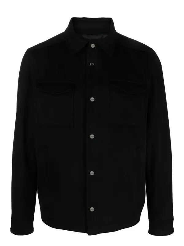 Herno Button-up Shirt Jacket - Black