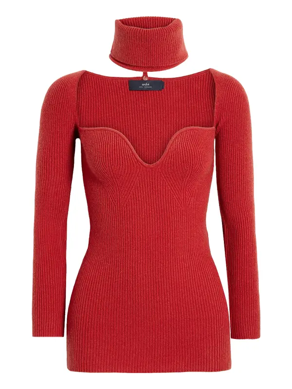 Arch4 Amandine Convertible Cashmere Sweater - Red