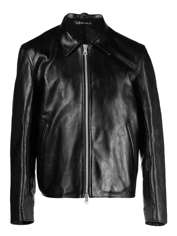 Our Legacy Mini Leather Zipped Jacket - Black