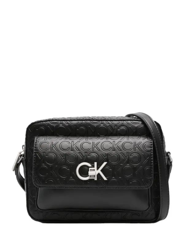 Calvin Klein Logo-lettering Crossbody Bag - Black