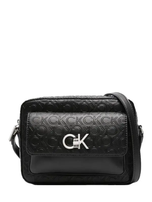 Calvin Klein Logo-lettering Crossbody Bag - Black