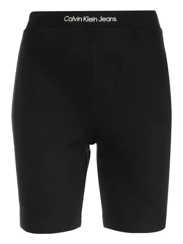 Calvin Klein Logo Waistband Stretch Shorts - Beh Ck Black