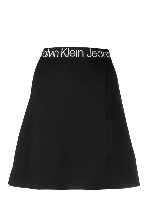 Calvin Klein Logo Waistband Skirt - Black
