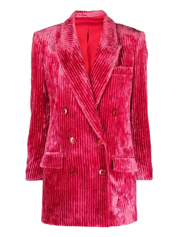 Isabel Marant Dita Double-breasted Corduroy Blazer - Pink