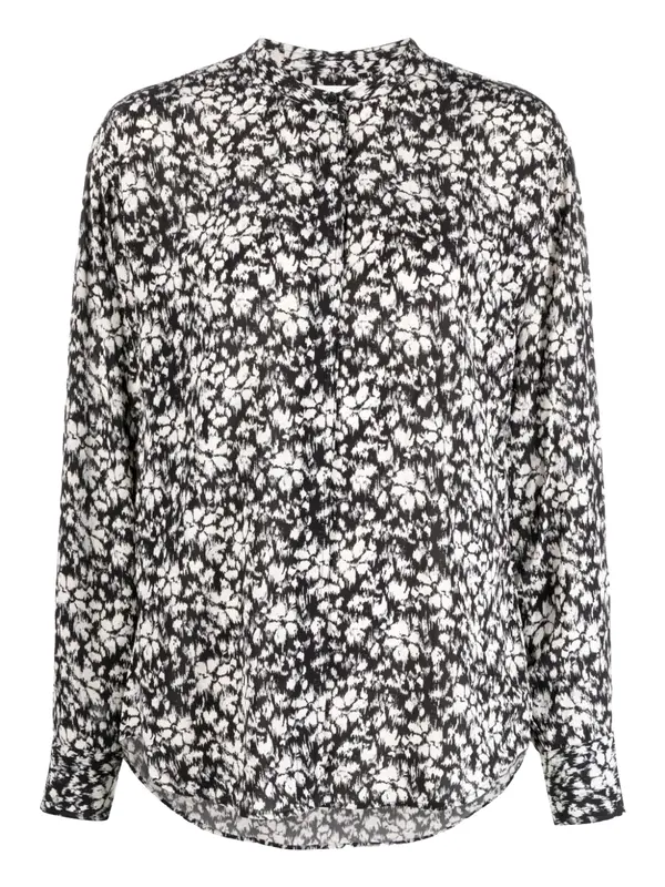 MARANT ETOILE Catchell Floral Print Shirt - Black