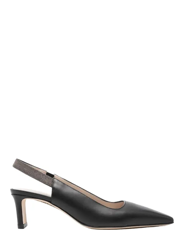 Fabiana Filippi Crystal-embellished Leather Pumps - Black