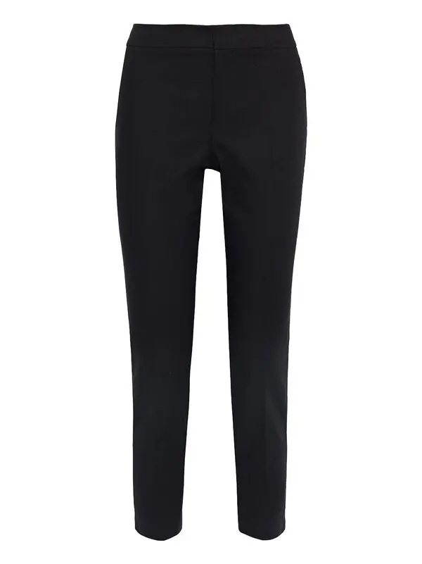 Red Valentino Cotton-blend Cady Slim-leg Pants - Black