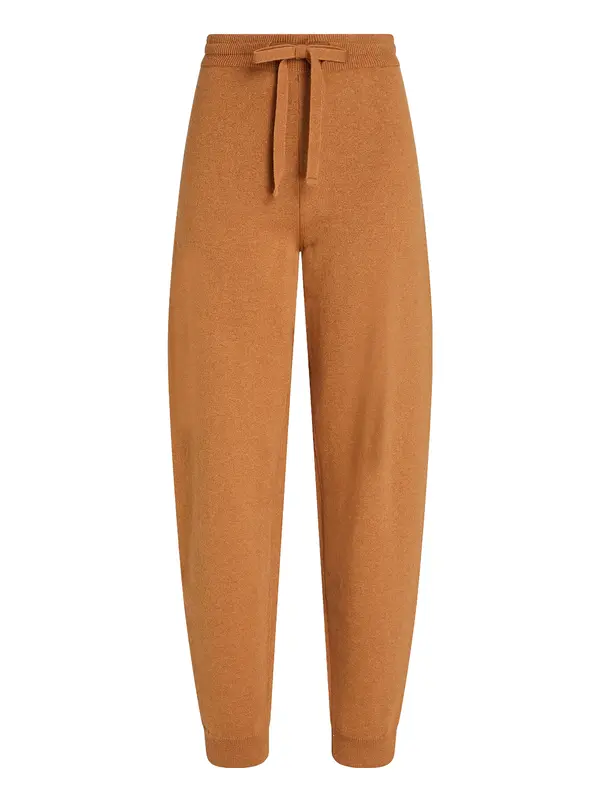 Nanushka Ylia Knitted Track Pants - Camel