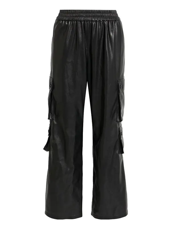 Les Reveries Wide-leg Cargo Pants - Black