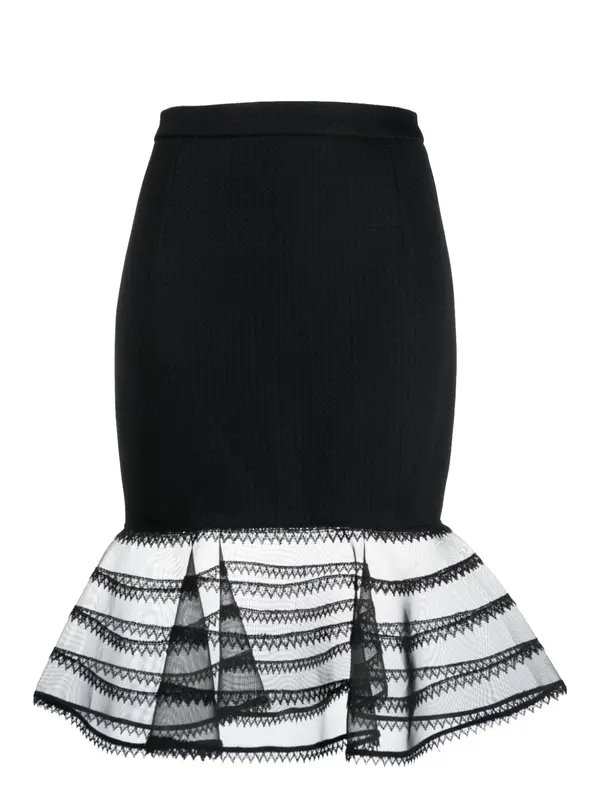 GEMY MAALOUF Jacquard Miniskirt - Black