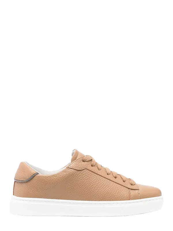 Fabiana Filippi Lace-up Leather Sneakers - Brown