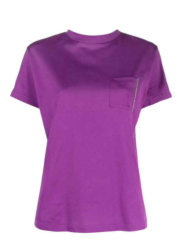 Fabiana Filippi Chain-detail T-shirt - Purple