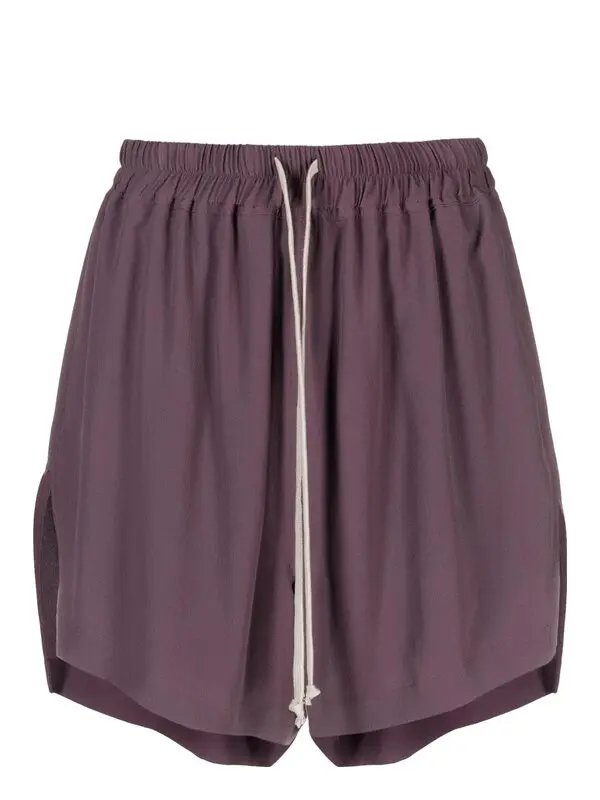Rick Owens Drawstring-waistband Shorts - Purple