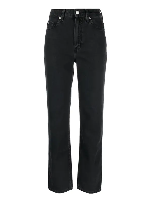 Tommy Hilfiger High-rise Straight Jeans - Black
