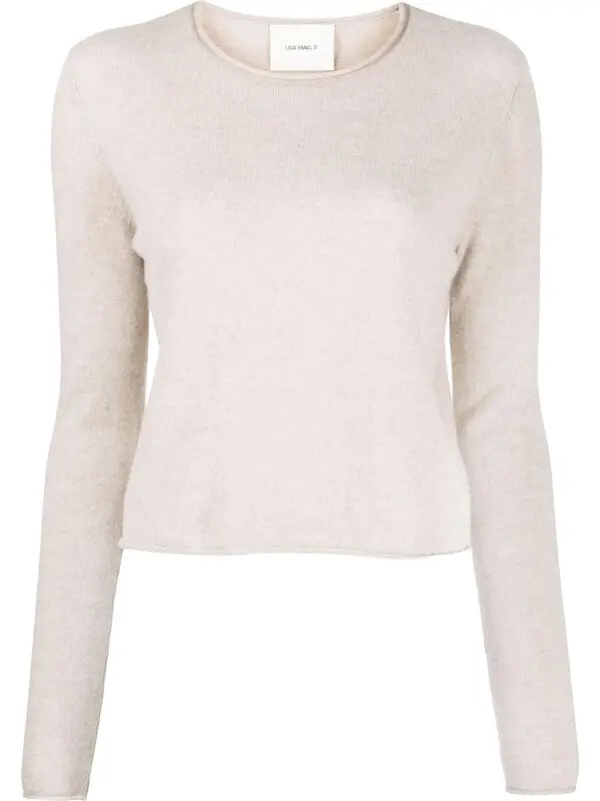LISA YANG Ida Crew-neck Cashmere Jumper - Neutrals