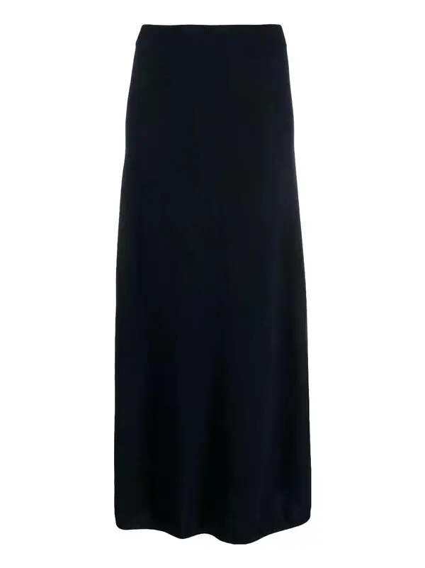 LISA YANG Ribbed-trim Cashmere Skirt - Blue