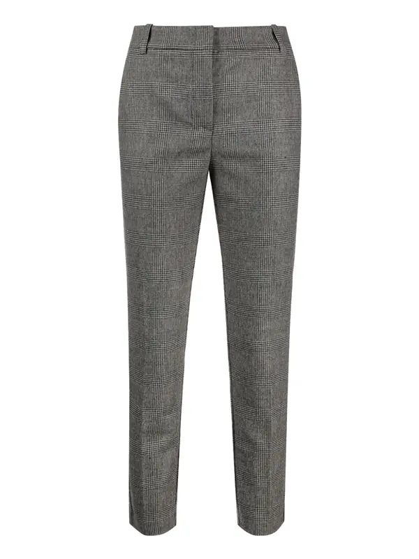 Pinko Bello Checkered Slim-fit Trousers - Grey