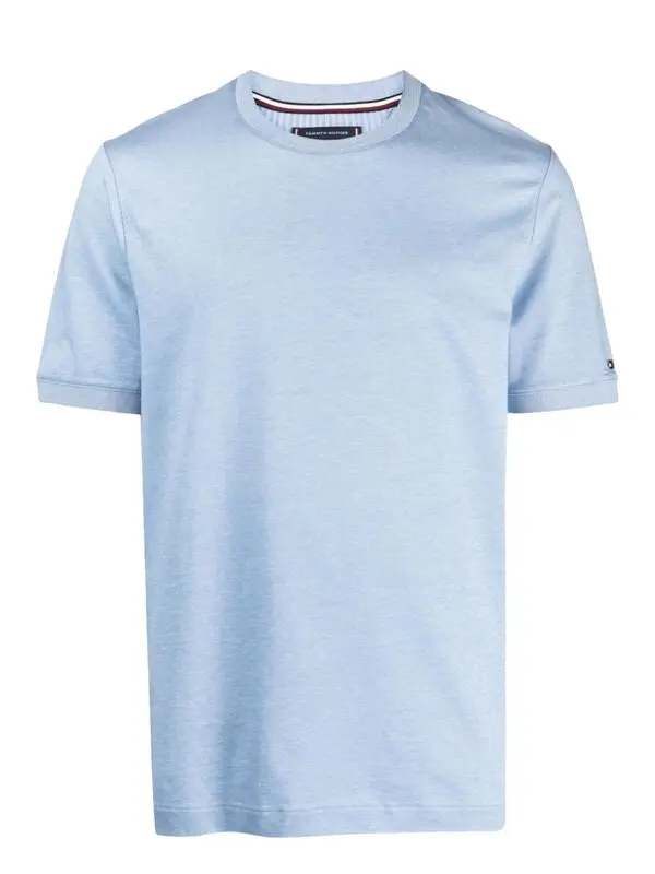 Tommy Hilfiger Logo-embroidered Cotton T-shirt - Blue