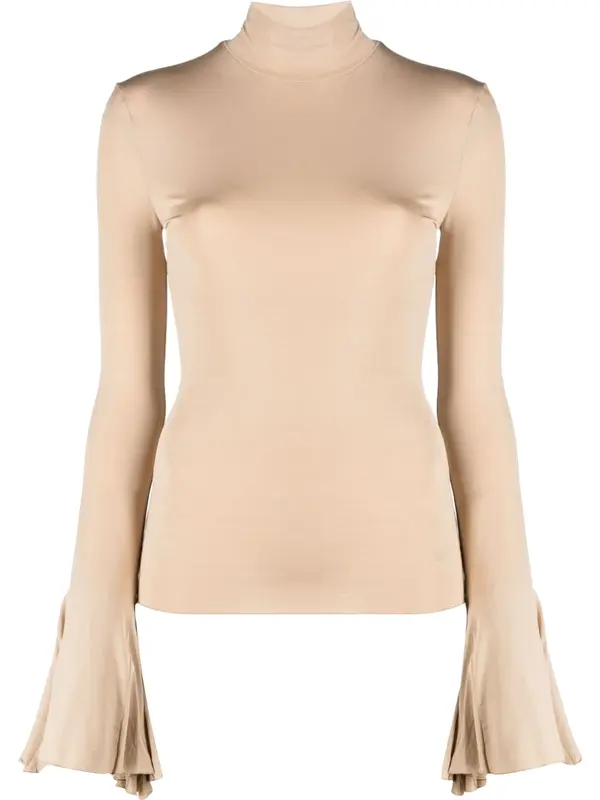 NENSI DOJAKA Bell-sleeve T-shirt - Neutrals