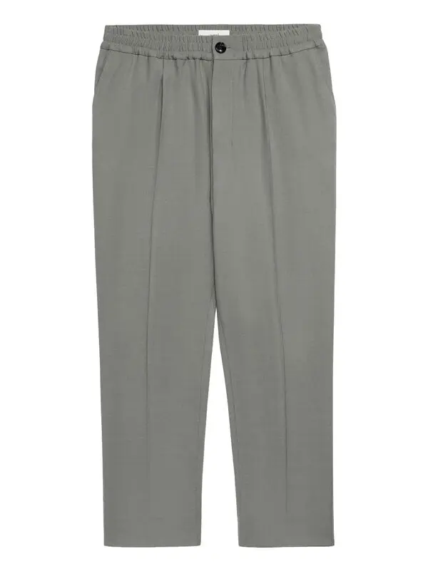 Ami Elasticated Cropped Trousers - Grey