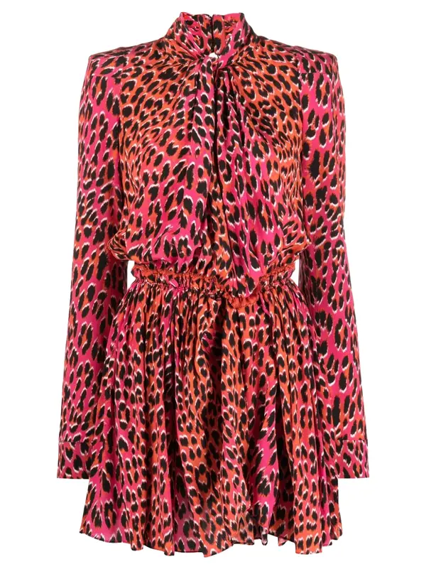 Zadig&Voltaire Animal-print Silk Minidress - Red