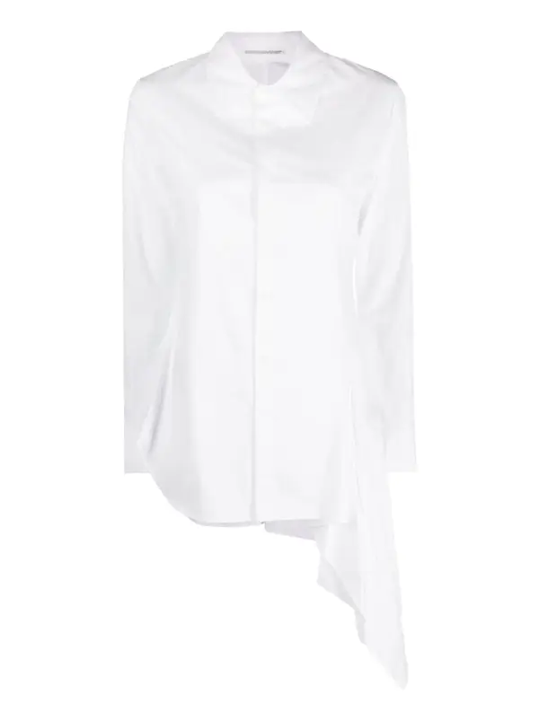 Yohji Yamamoto Asymmetric Cotton Shirt - White