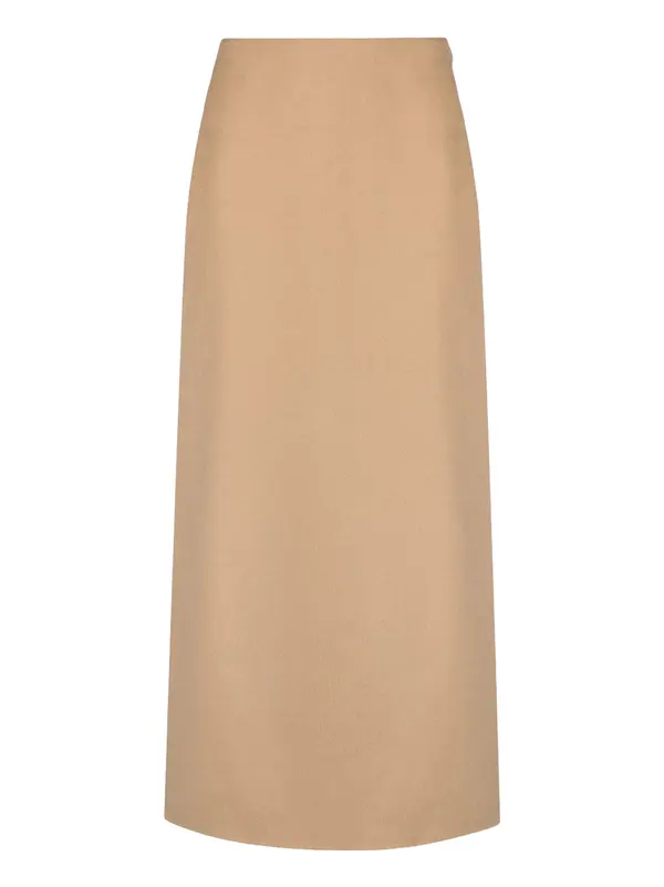 BY MALENE BIRGER Palomie Wool Midi Skirt - Neutrals