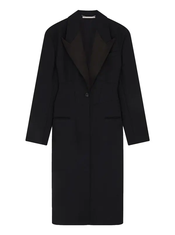 Stella McCartney Single-breasted Wool Corset Coat - Black