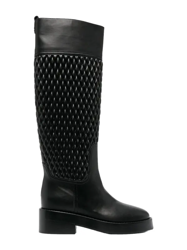 Casadei Dome Quilted Riding Boots - Black