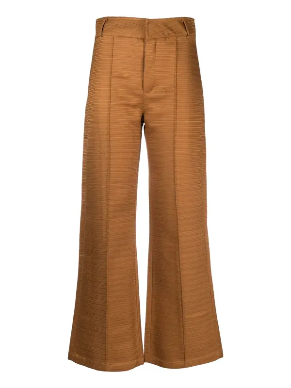 DESTREE Yoshitomo Straight-leg Trousers - Brown
