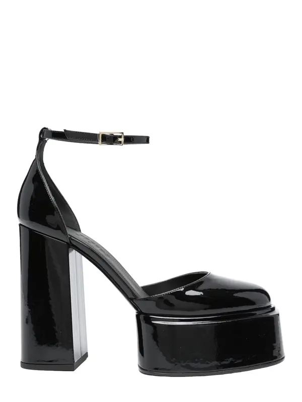 3JUIN Platform Leather Pumps - Black