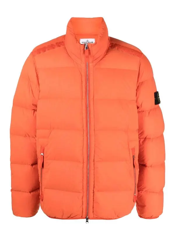 Stone Island Quilted Down Jacket - Orange