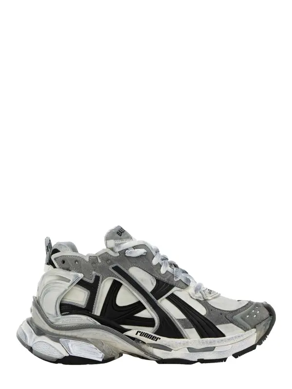 Balenciaga Runner Panelled Sneakers - Grey