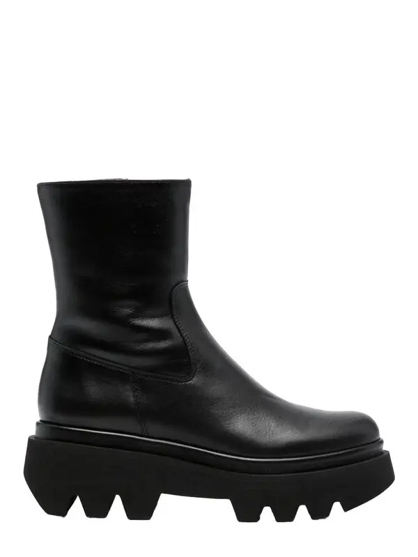 PALOMA BARCELO 65mm Leather Ankle Boots - Black