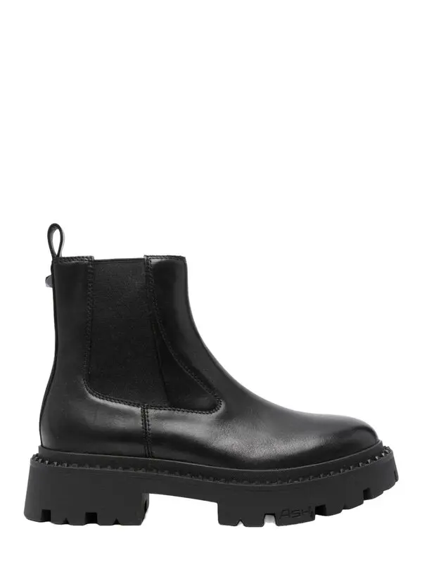 Ash Elasticated-panel Ankle Boots - Black