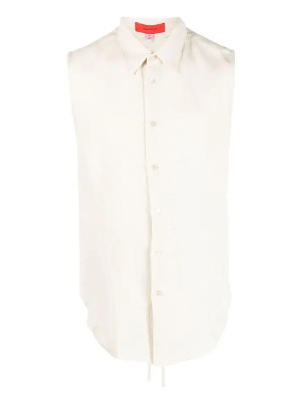 Eckhaus Latta Open-back Sleeveless Shirt - Neutrals