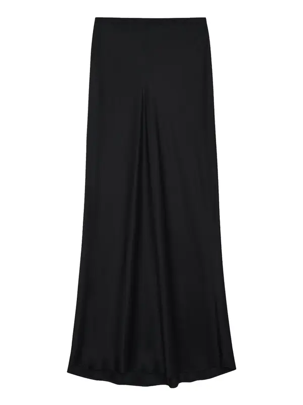 ANINE BING Flared Silk Maxi Skirt - Black