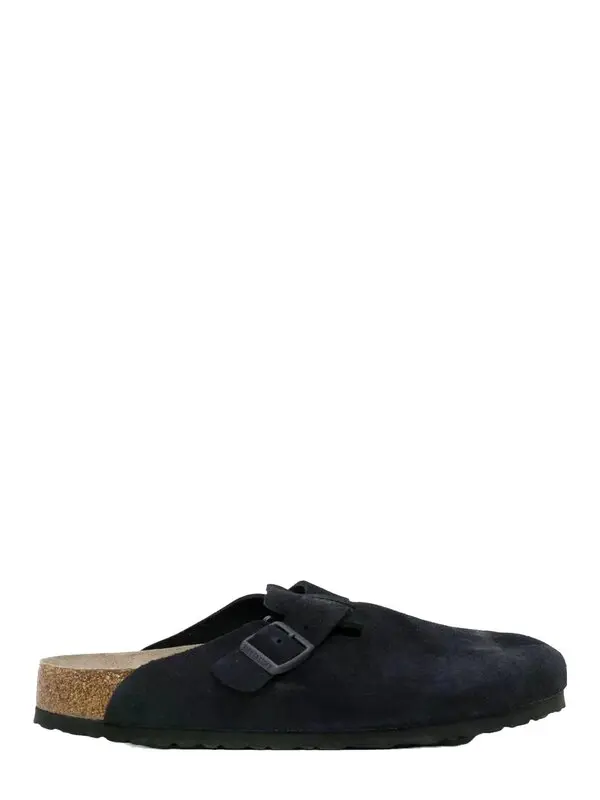BIRKENSTOCK Boston Suede Clogs - Blue
