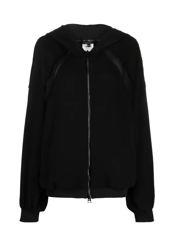 TOM FORD Panelled Zip-up Hoodie - Black